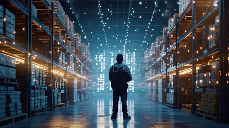 Warehouse view stock illustration. Illustration of good - 279877051