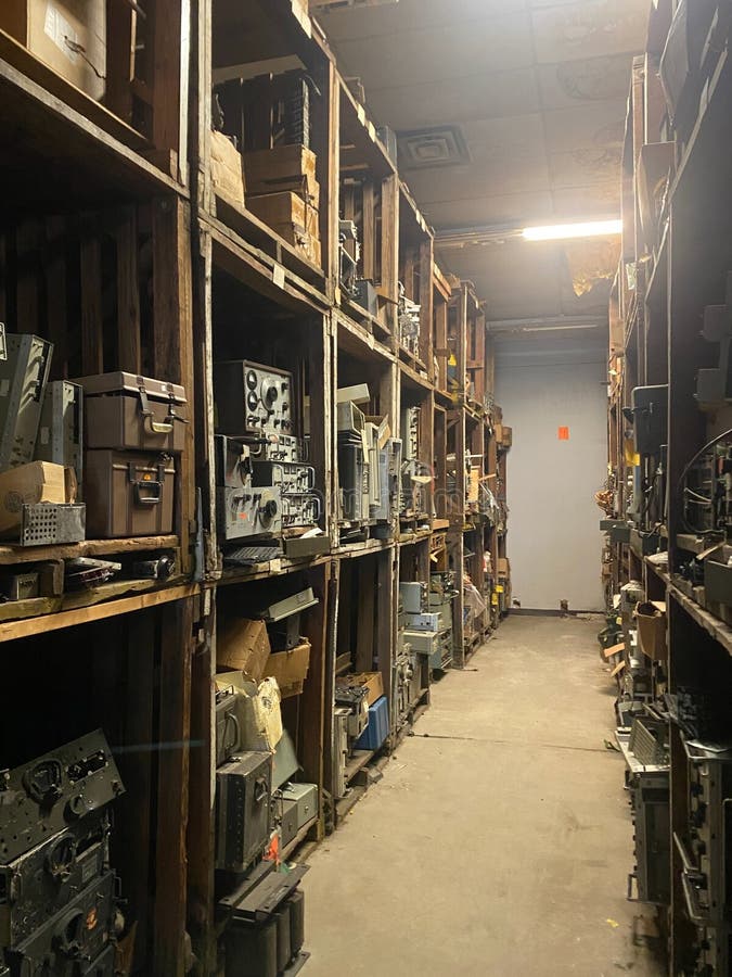 Warehouse with Vintage Electronics Editorial Photo - Image of ...
