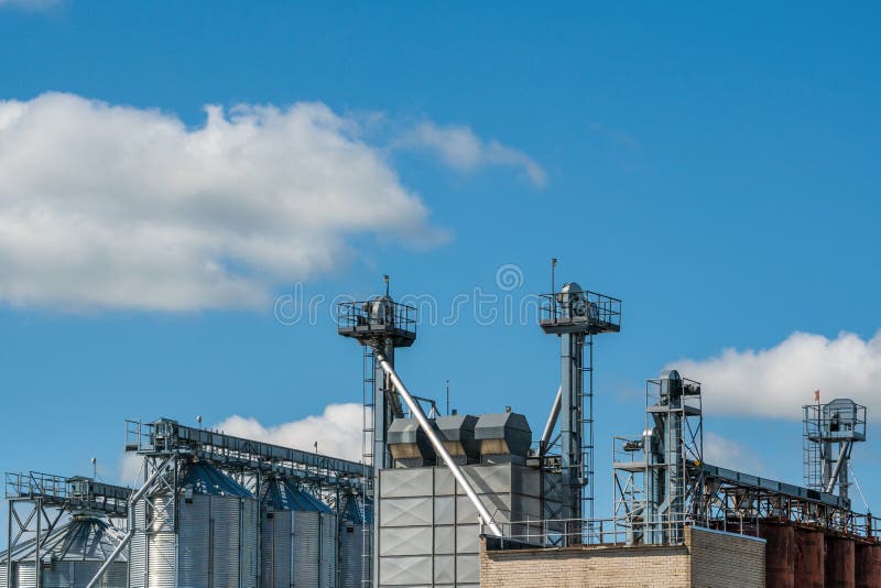 Warehouse of Wheat and Other Cereals Stock Image - Image of silo ...