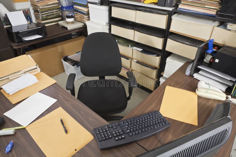 Messy Work Room Office Desk Stock Photo - Image of unorganized ...
