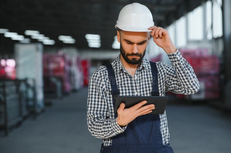 Warehouse Worker. Guy in Warehouse Worker Uniform. Stock Photo - Image ...