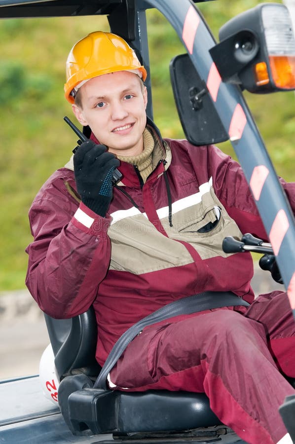 Warehouse Worker with Radio Stock Photo - Image of electrical, laborer ...