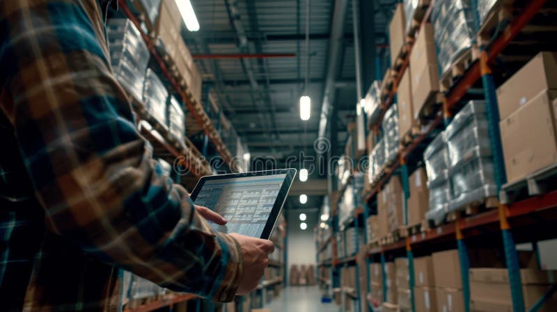 The Warehouse Worker S Inventory. AI Generated Stock Illustration - Illustration of industry ...
