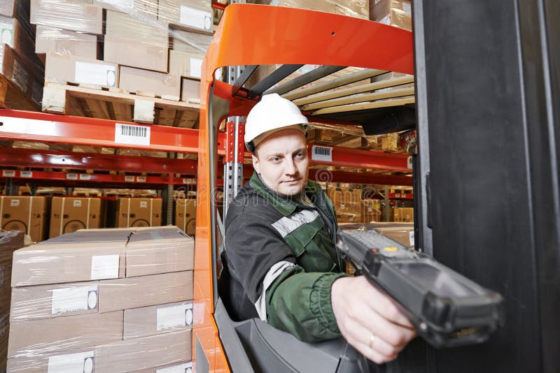 Warehouse Worker with Scanner Stock Photo - Image of dispatch ...