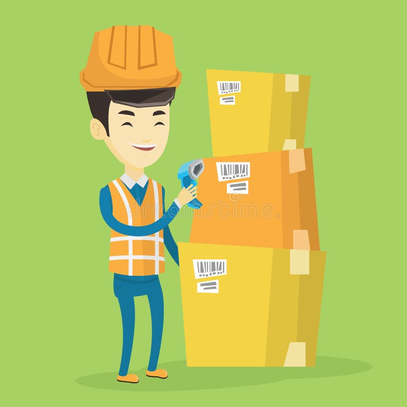 Scanning Package Warehouse Stock Illustrations – 543 Scanning Package ...
