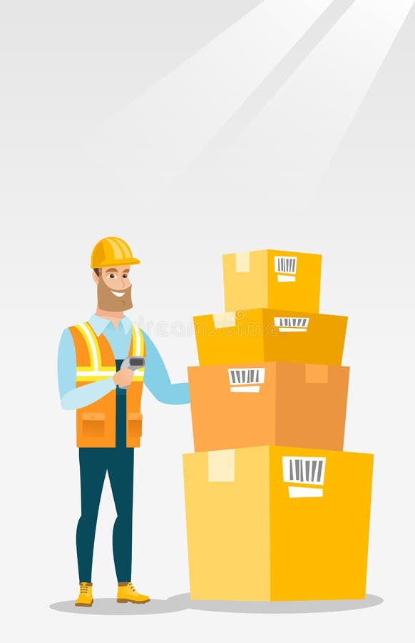 Scanning Package Warehouse Stock Illustrations – 543 Scanning Package ...