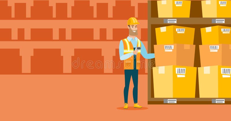 Scanning Package Warehouse Stock Illustrations – 543 Scanning Package ...