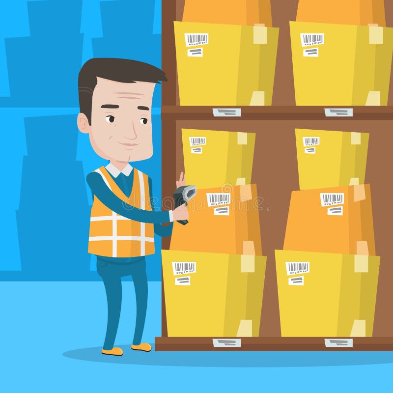 Scanning Package Warehouse Stock Illustrations – 543 Scanning Package ...