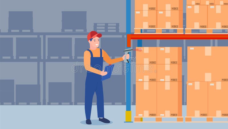 Scanning Package Warehouse Stock Illustrations – 543 Scanning Package ...
