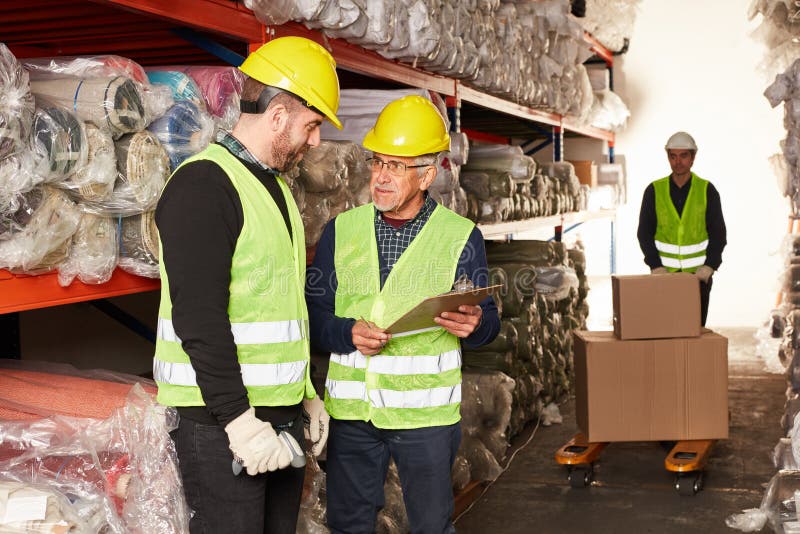 Warehouse Worker in Shipping in Warehouse Stock Photo - Image of ...