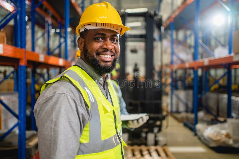 Warehouse Workers Checking and Controlling Boxes in Warehouse Stock ...