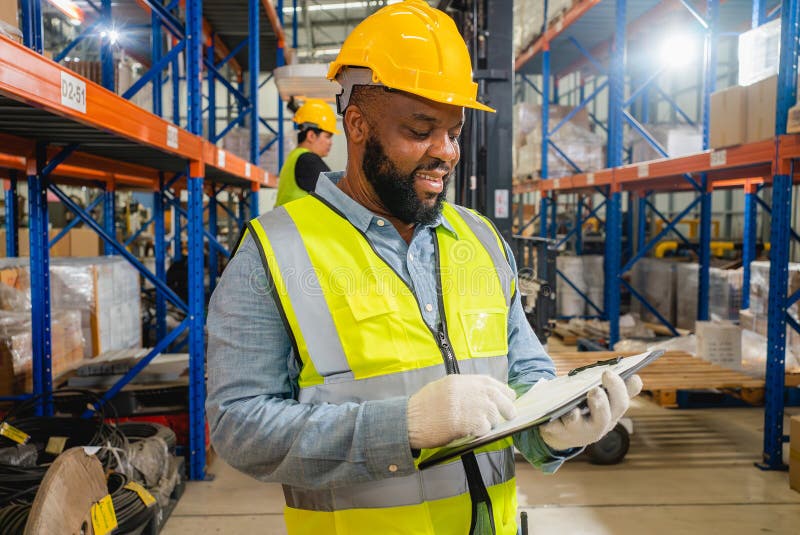 Warehouse Workers Checking and Controlling Boxes in Warehouse Stock ...