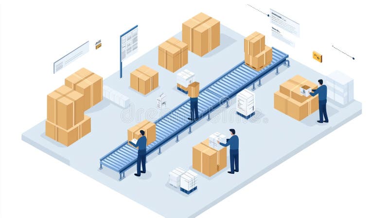 Conveyor Logistics Process Stock Illustrations – 5,352 Conveyor ...