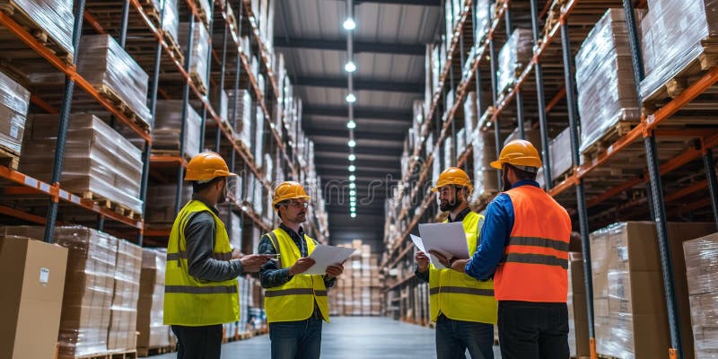 Warehouse Workers Teamwork Inventory Management Logistics Stock Photo ...