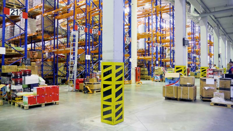 Warehouse Workers at Work. Timelapse. 4K. Stock Footage - Video of ...
