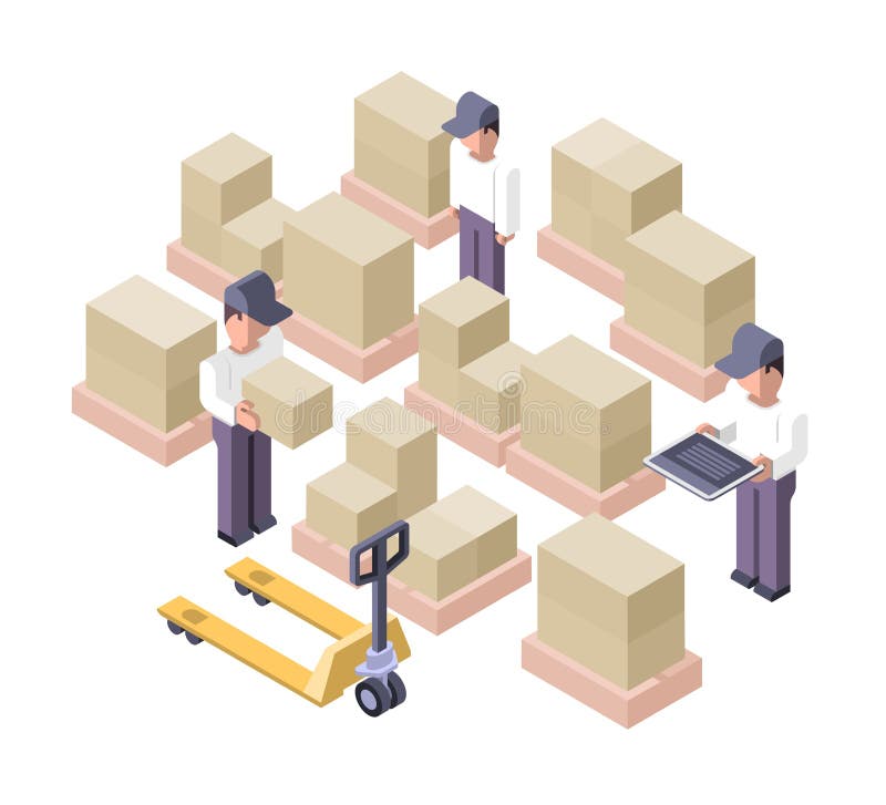 Packing. Distribution Center Stock Vector - Illustration of ...