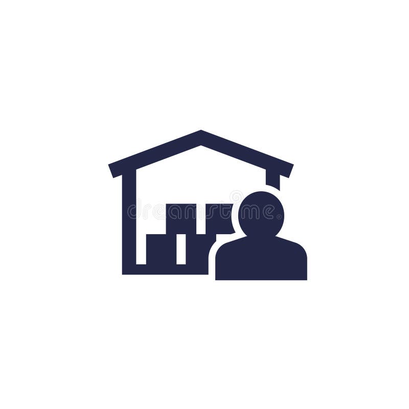 Warehouseman Icon, Warehouse Manager Vector Stock Vector - Illustration ...