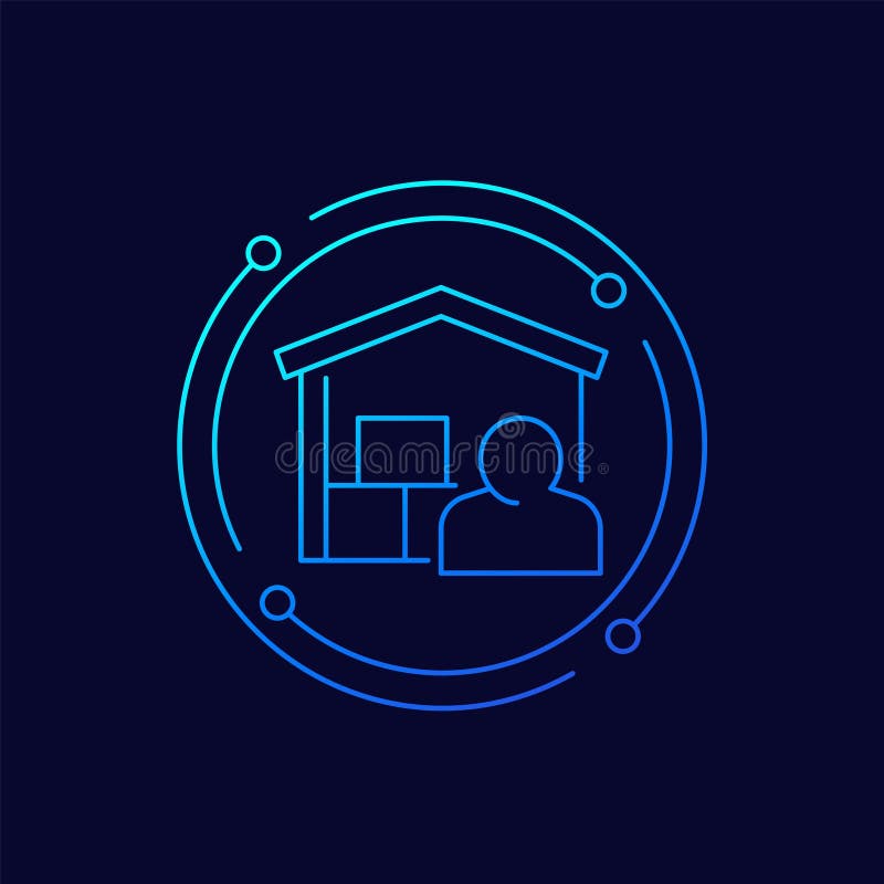 Warehouseman or Warehouse Manager Icon Stock Vector - Illustration of ...