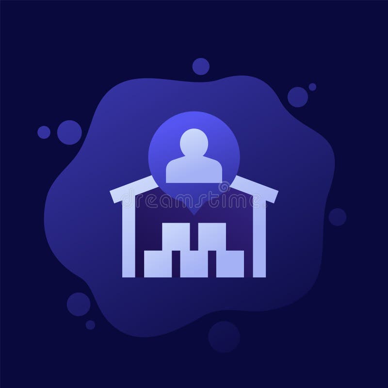Warehouseman or Warehouse Manager Icon, Vector Stock Vector ...