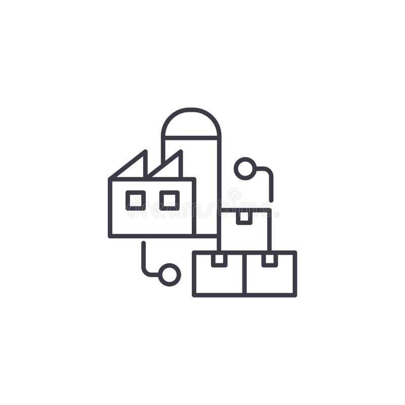 Warehousing Linear Icon Concept. Warehousing Line Vector Sign, Symbol, Illustration. Stock ...