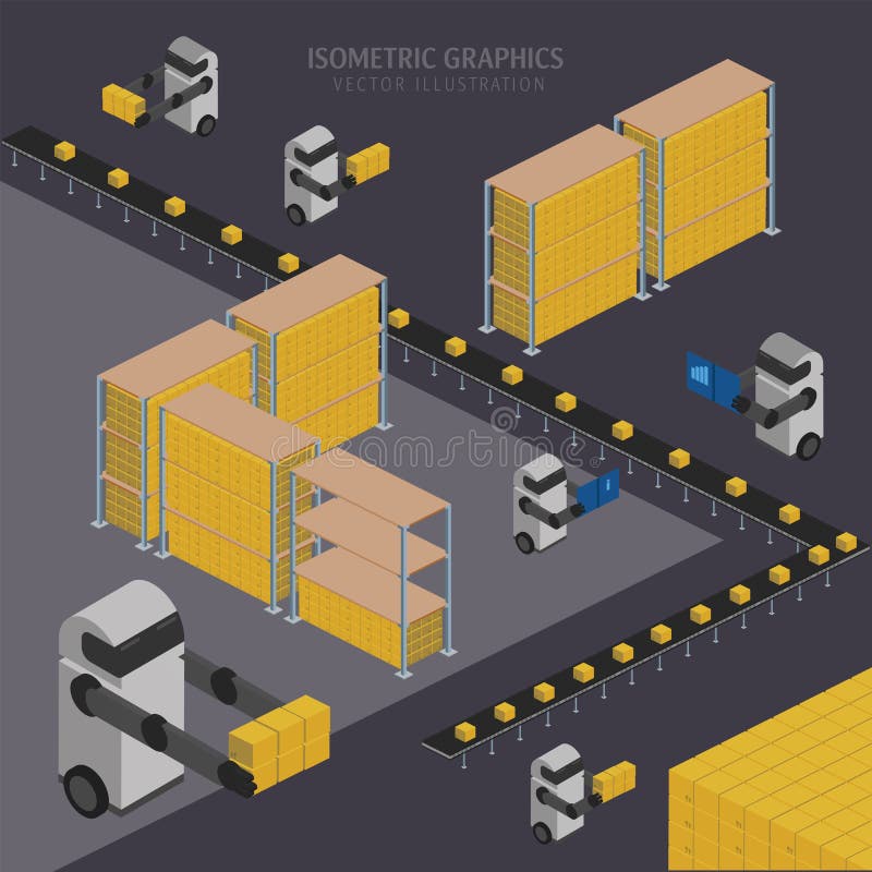 Warehousing Process Infographics Stock Illustration - Illustration of ...