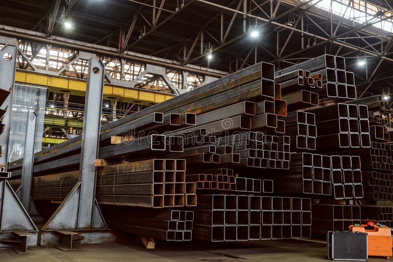 Warehousing Workshop of Rolled Metal Constructions in Industrial ...