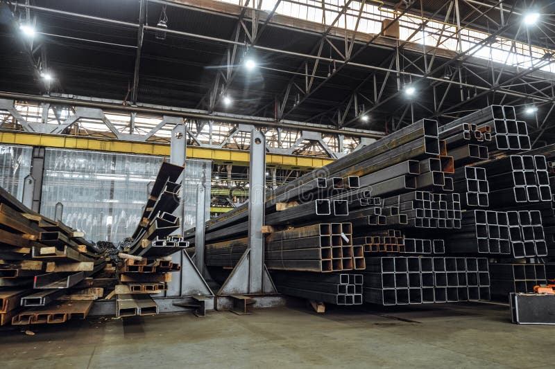 Warehousing Workshop of Rolled Metal Constructions in Industrial ...