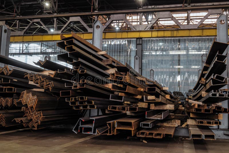 Warehousing Workshop of Rolled Metal Structures in Industrial Metalwork ...