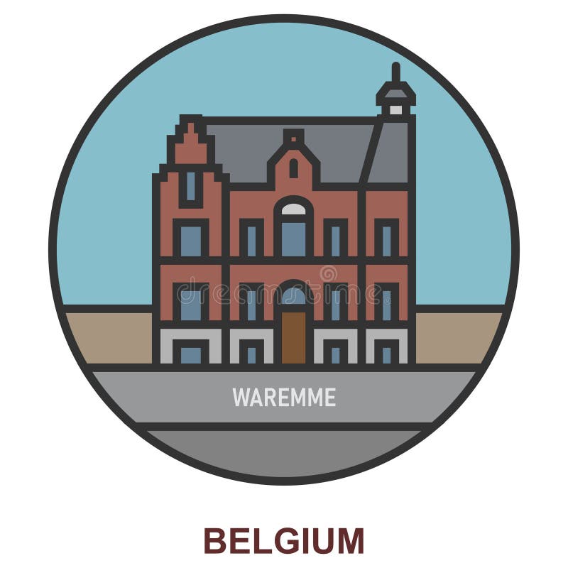 Waremme. Cities and Towns in Belgium Stock Vector - Illustration of ...