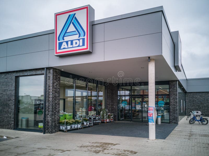 Entrance of the Local ALDI Store in Waren an Der Mueritz, Germany ...