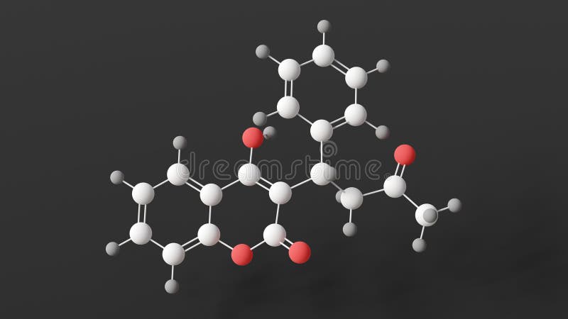 Warfarin Molecule, Molecular Structures, Coumarin Derivatives, 3d Model ...