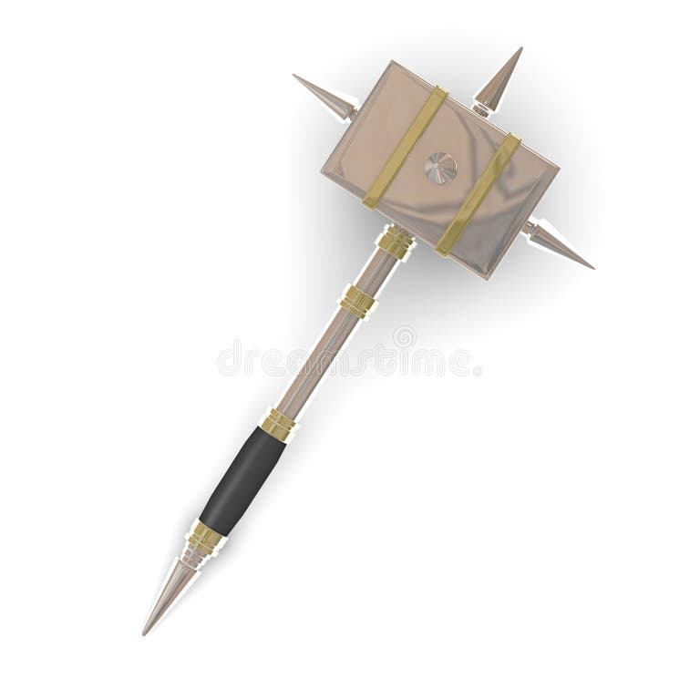 Warhammer - spiked stock illustration. Illustration of metal - 23644191