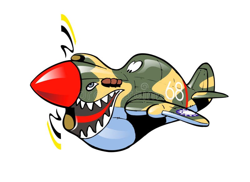 Curtiss P40 Warhawk. Dibujo Vectorial Del Combatiente De La Segunda ...