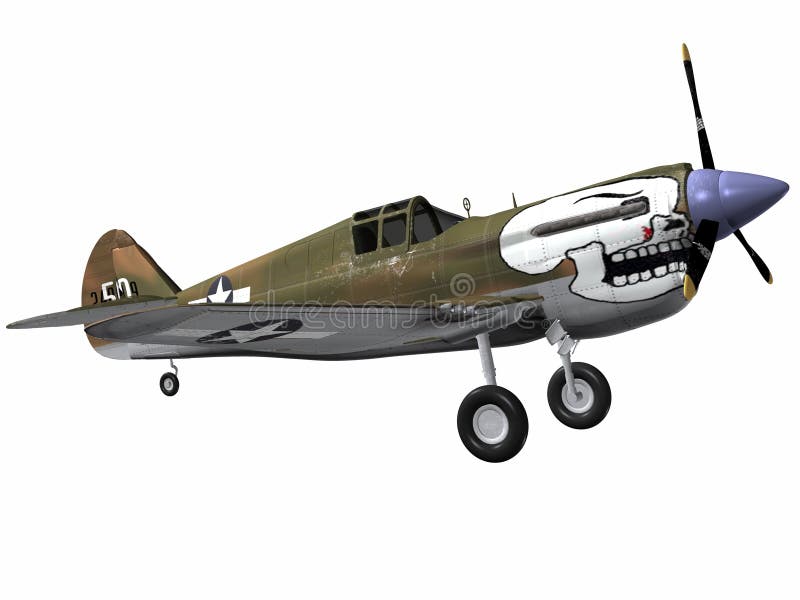 Warhawk p40 stock illustrationer. Illustration av tiger - 1919726