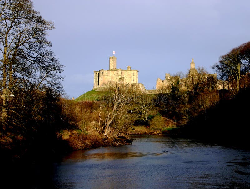 Warkworth, Castle, stock photo. Image of ruin, europe - 2449126