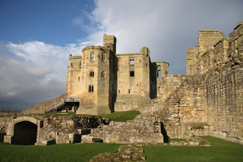 Warkworth Castle stock image. Image of landmark, lose - 4287029