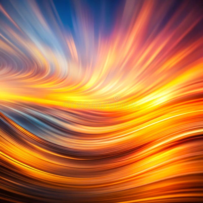 Warm Abstract Blurred Motion Defocused Wavy Pattern Stock Illustration ...