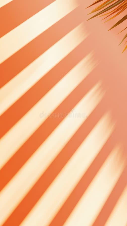 Warm Abstract Geometric Pattern with Palm Leaf Shadows Creating a ...