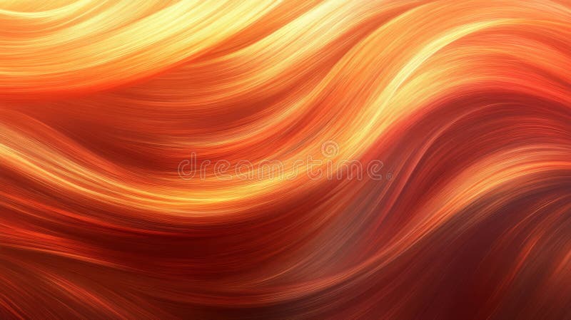 Warm Abstract Swirling Wave Background with Orange and Red Colors and ...