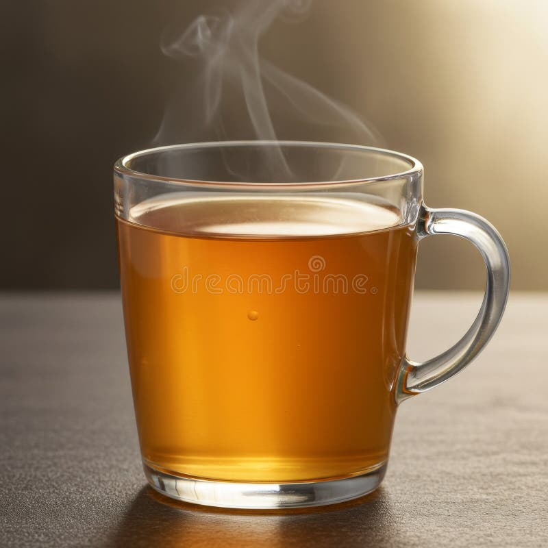 Warm Amber Tea in a Glass Mug Stock Image - Image of life, shot: 380552853