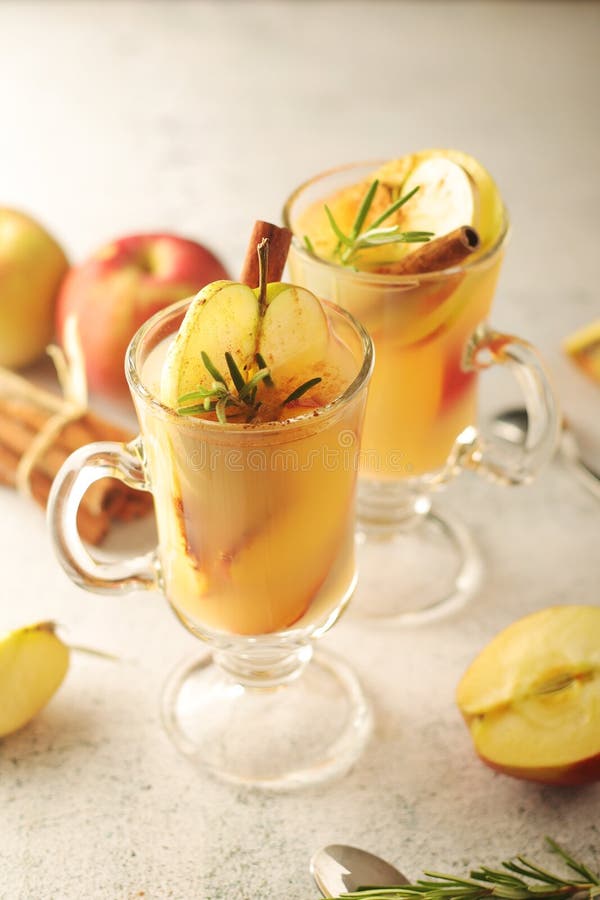 Warm Apple Autumn Drink with Cinnamon Stock Photo - Image of christmas ...