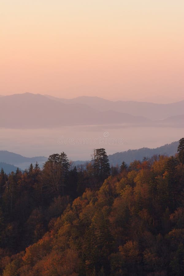 Warm Autumn Mountains Above Clouds Stock Image - Image of autumn ...