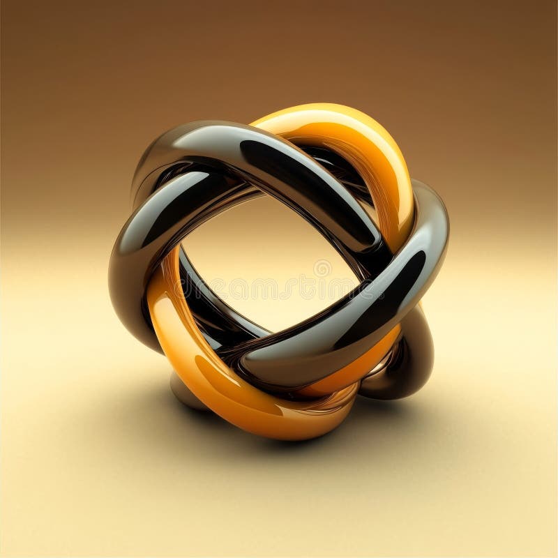 A Warm Background Complements the Elegant Composition of a 3D Render ...