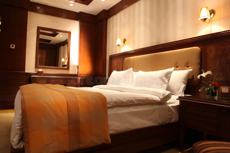 Warm bed stock image. Image of design, indoor, relaxation - 26304725