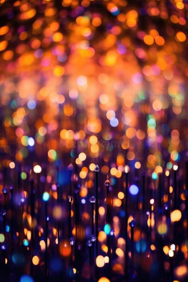 Warm Bokeh Background of Multi-colored Lights Stock Illustration ...