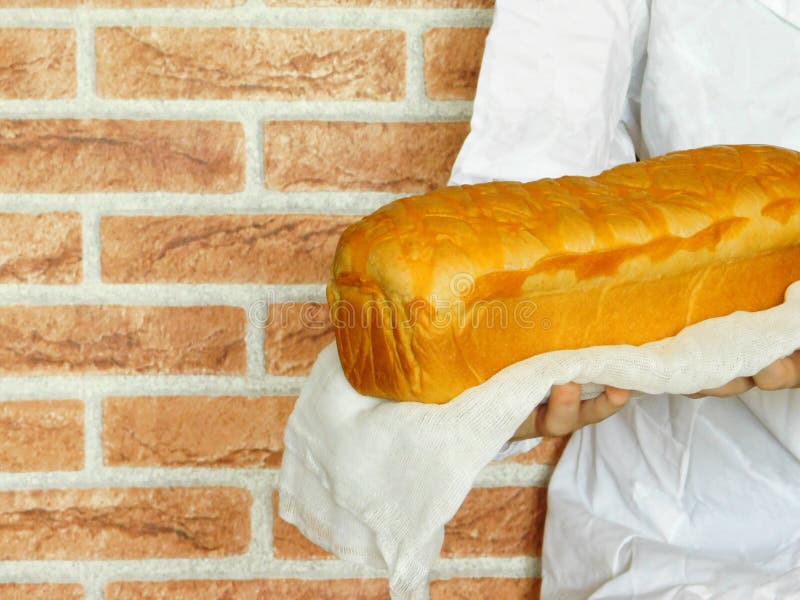 Warm Bread in the Baker`s Hands Stock Image - Image of wall, smell ...