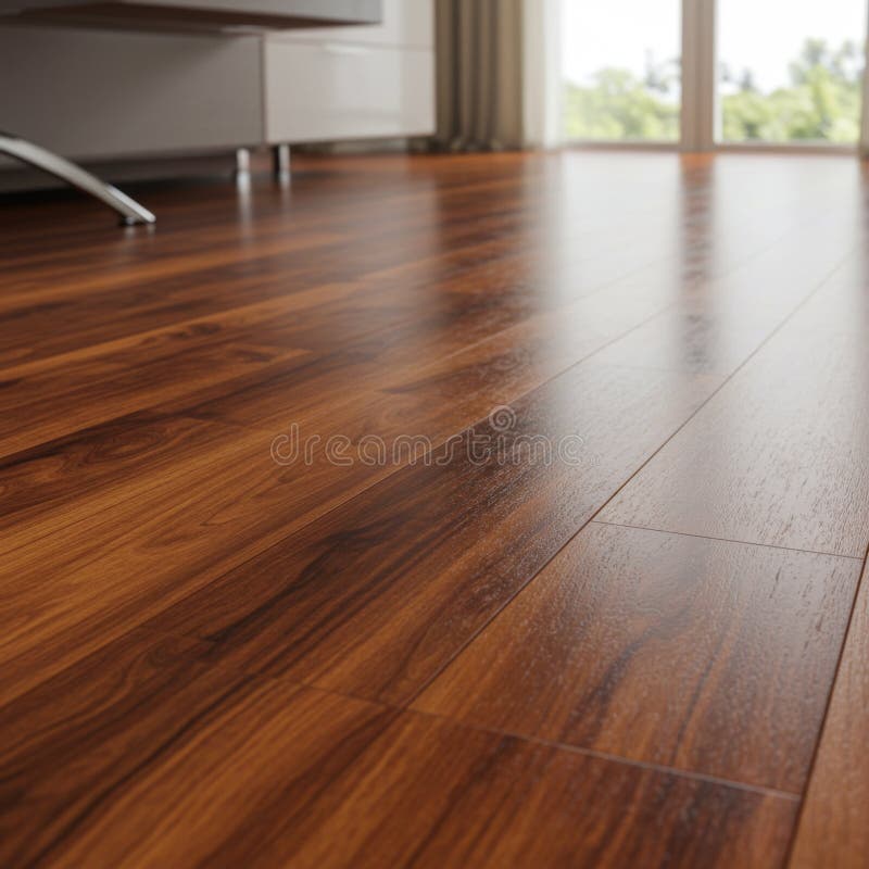 Warm Brown Wood Floor Texture, Shiny Laminate Flooring Background Stock ...