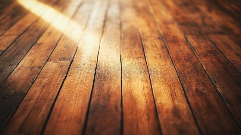 Warm Brown Wooden Floor with Sunlight Beam Stock Illustration ...