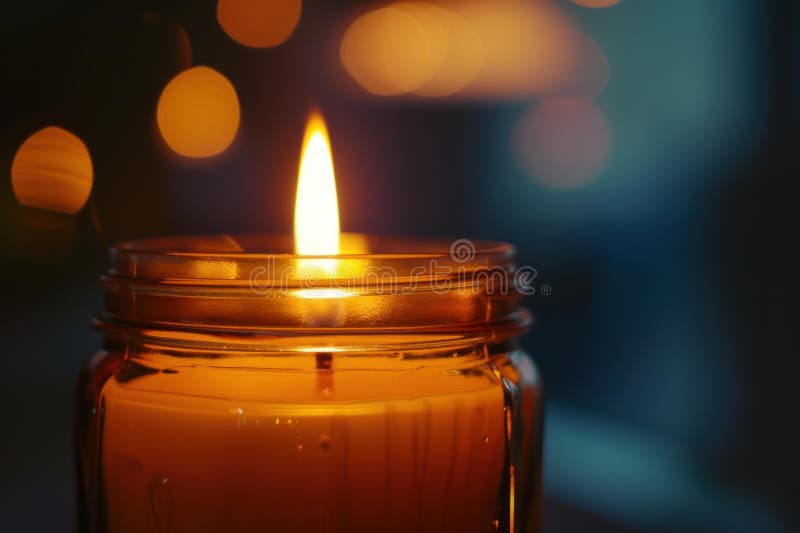 Warm Candlelight Glow with Bokeh Background Stock Photo - Image of warm ...