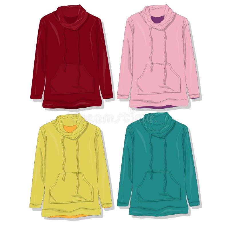 Warm Clothes Collection. Vector. Stock Vector - Illustration of wool ...